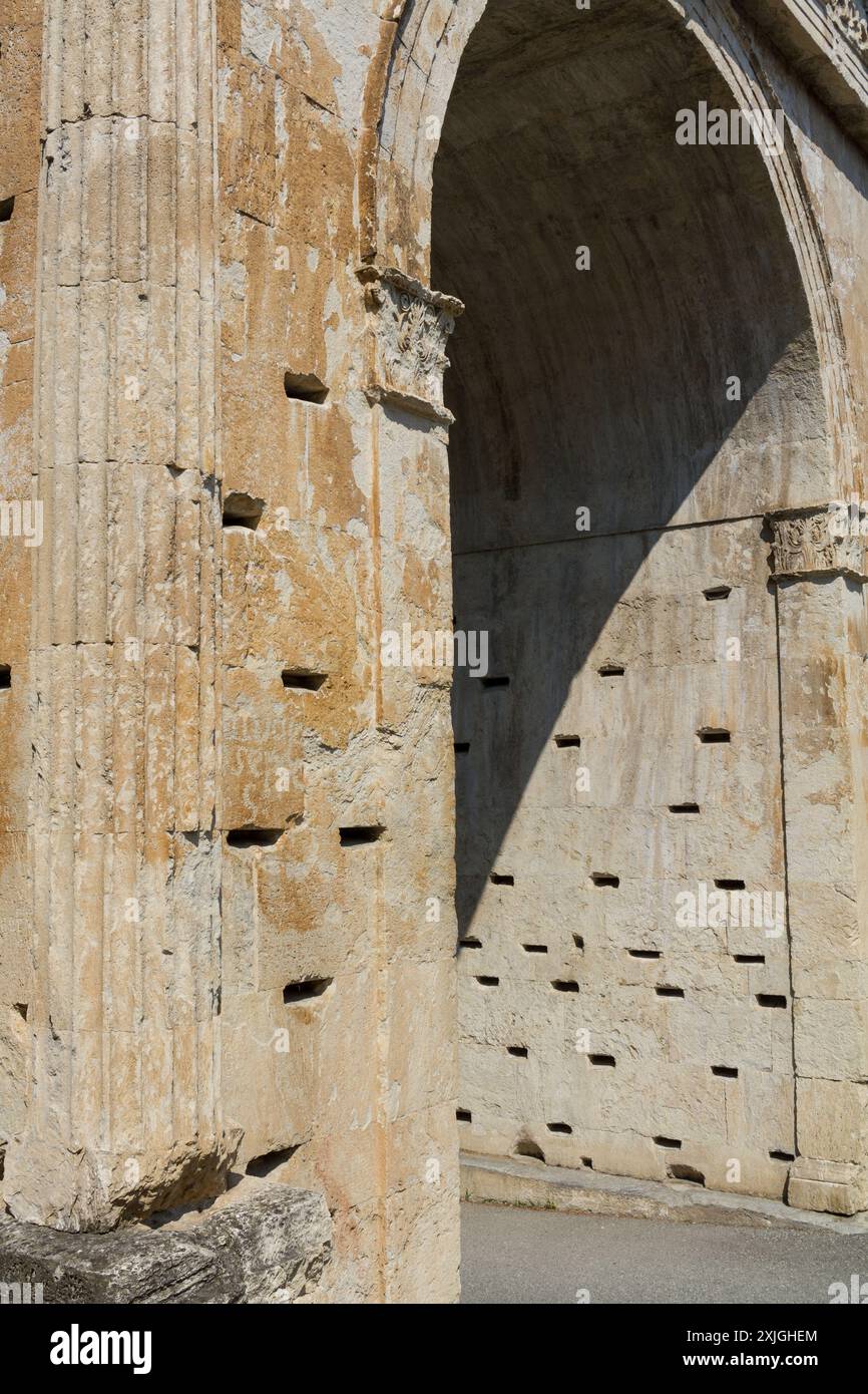 Arch of Augustus in Susa, typical and small town in Northern Italy ...