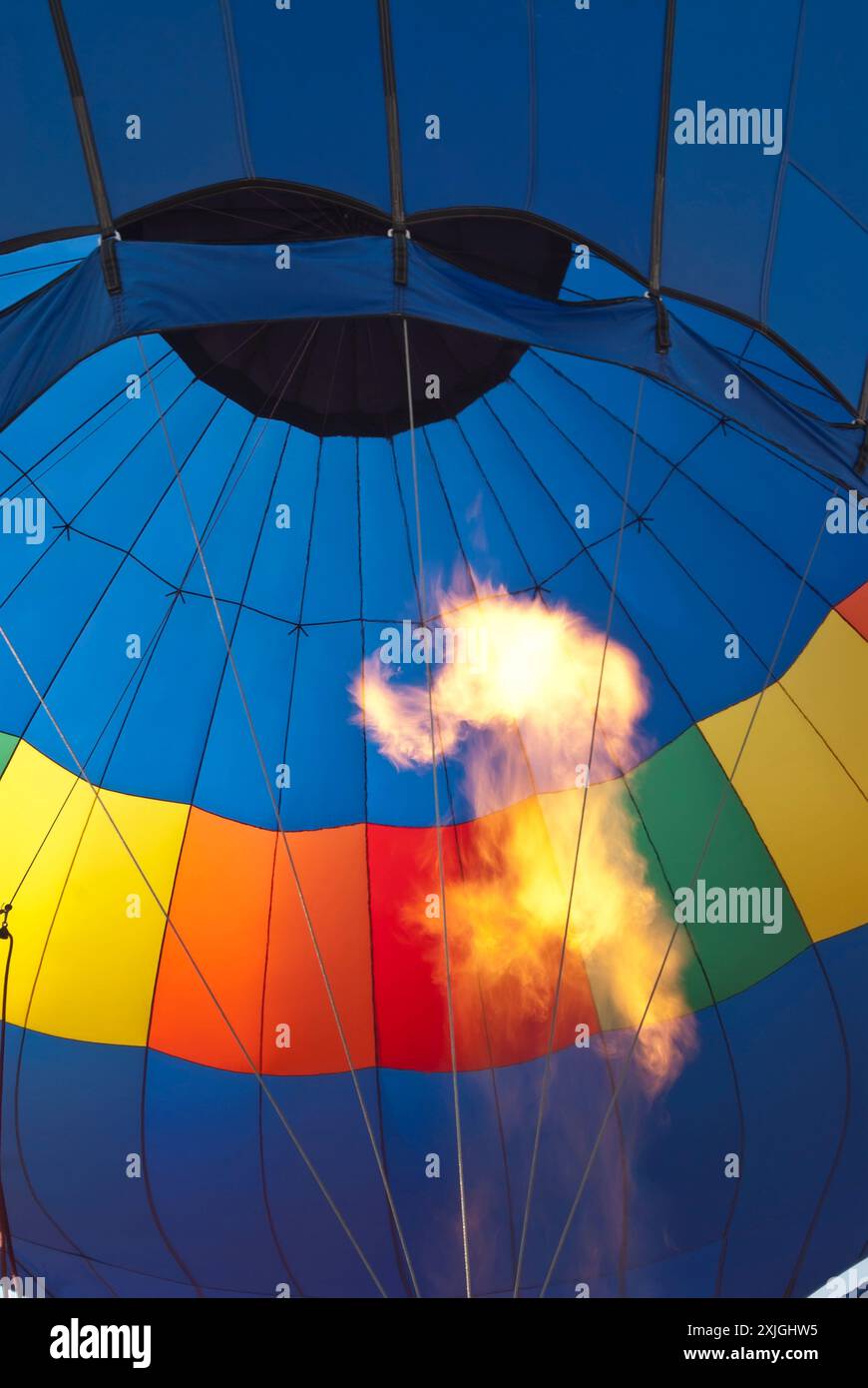 Hot air balloon flame Stock Photo - Alamy