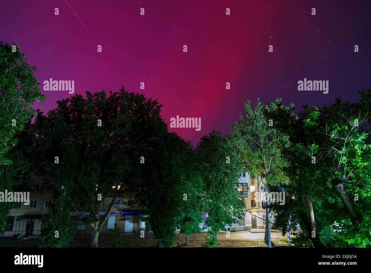 Odesa, Ukraine - May 11, 2024: Red-colored Aurora Borealis or Northern ...