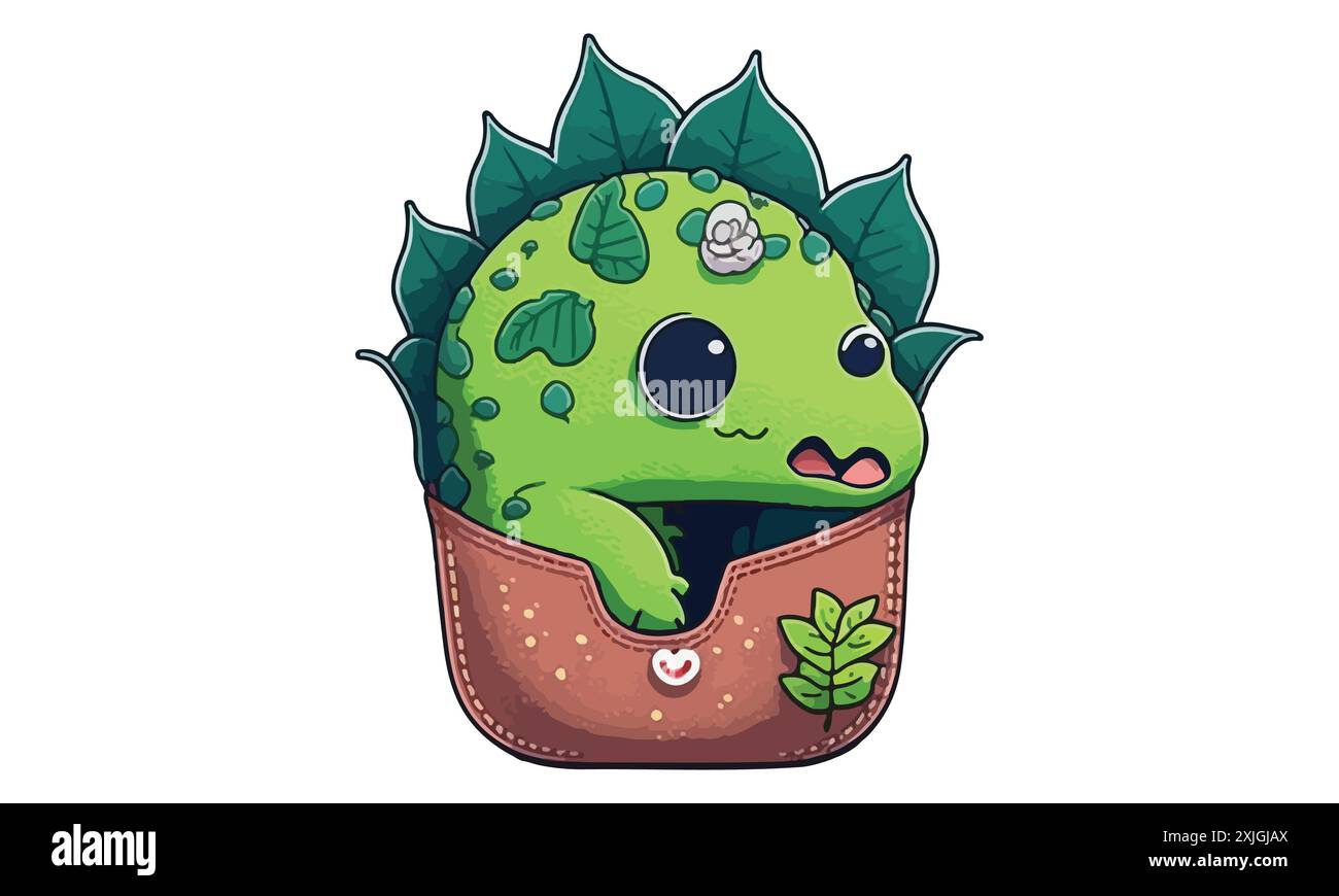 Dinosaur in pocket vector illustration Stock Vector Image & Art - Alamy