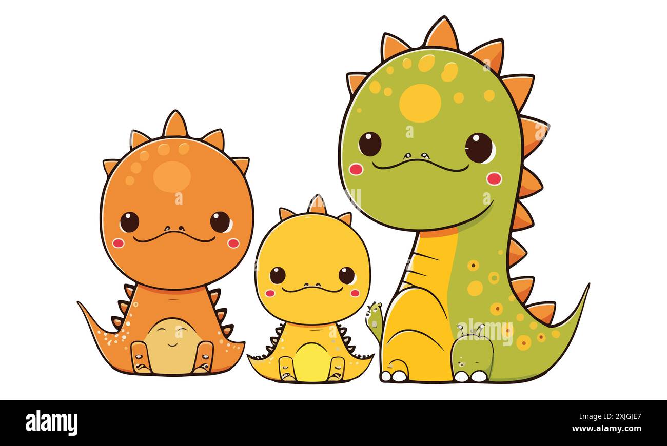 Dinosaur family vector illustration Stock Vector Image & Art - Alamy