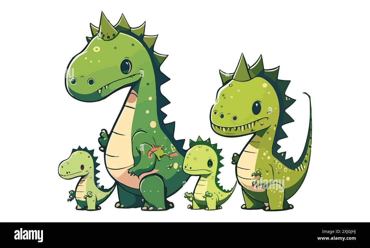 Dinosaur family vector illustration Stock Vector Image & Art - Alamy