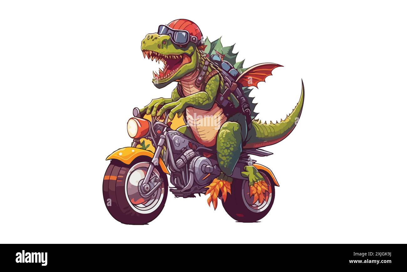 Riding dinosaur Stock Vector Images - Alamy