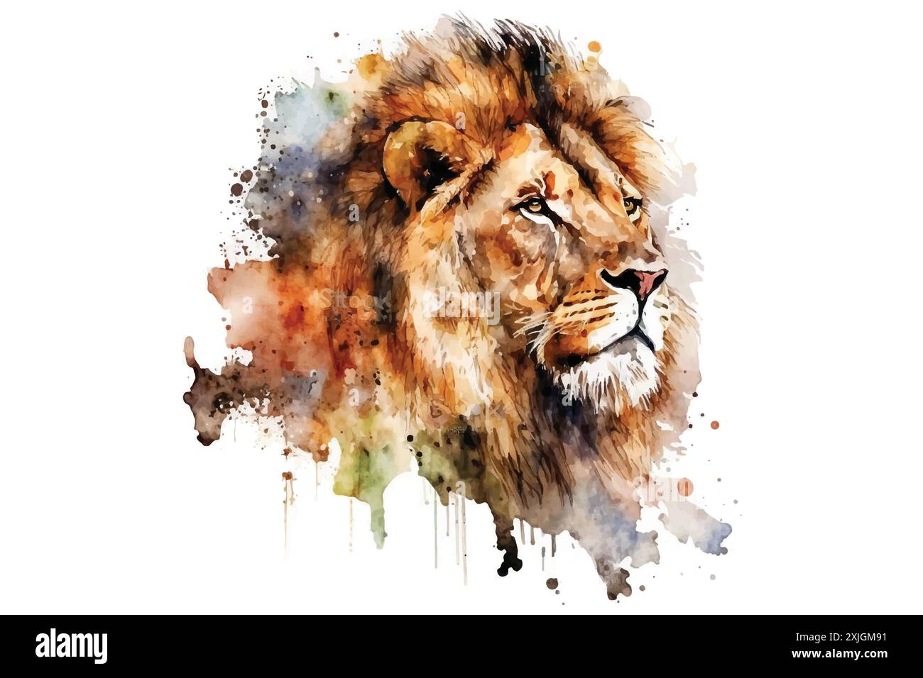 Regal lion illustration Cut Out Stock Images & Pictures - Alamy