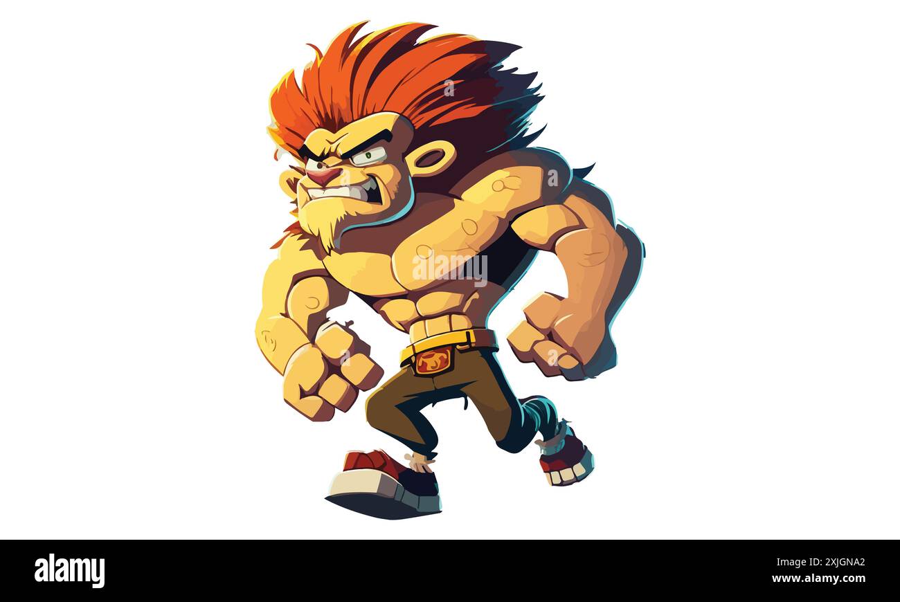 Angry Lion Vector Illustration Stock Vector Image & Art - Alamy