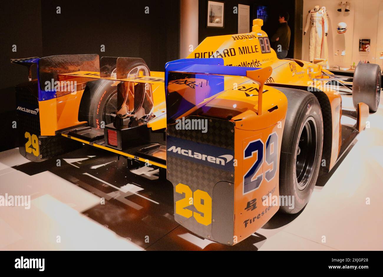 Rear view of Fernando Alonso's 2017 McLaren Honda Andretti Indy race ...