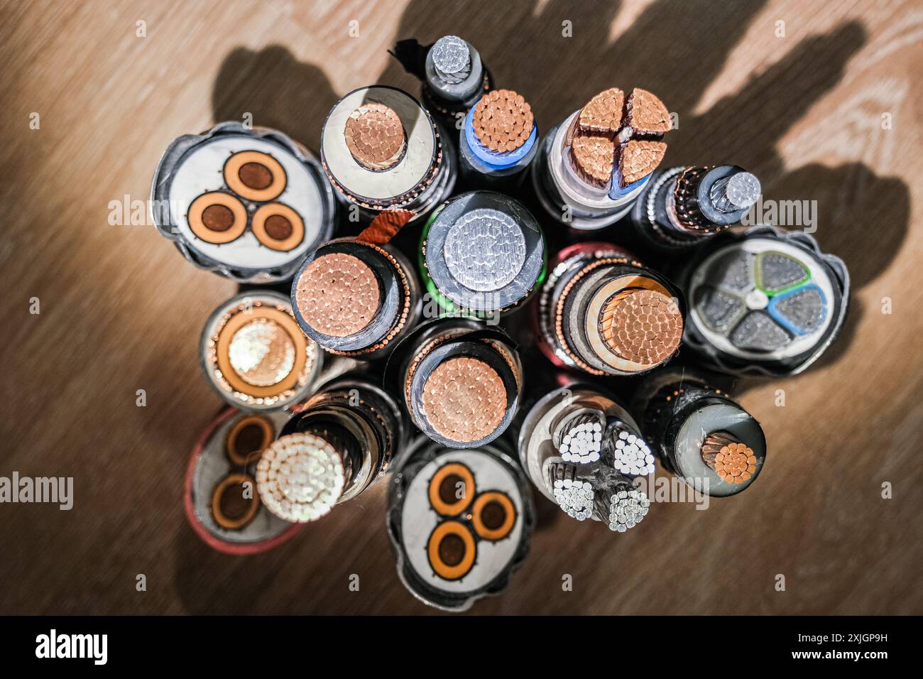 Cross section of high-voltage cable High quality photo Stock Photo - Alamy