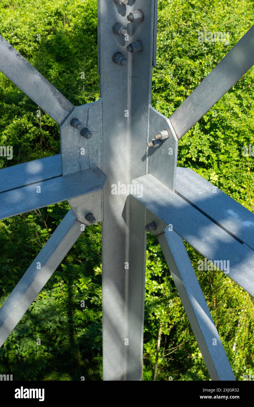 Bolted connections of steel elements of the observation tower ...