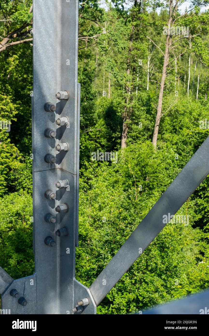 Bolted connections of steel elements of the observation tower ...