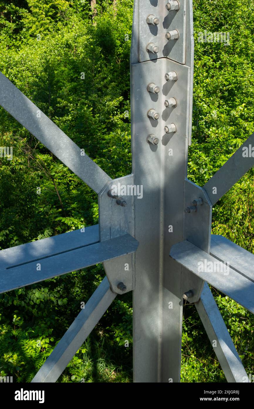 Bolted connections of steel elements of the observation tower ...