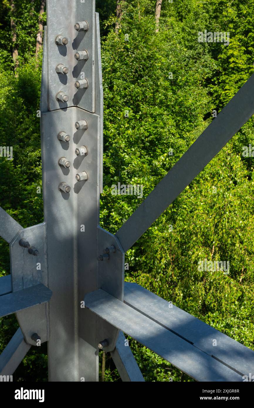 Bolted connections of steel elements of the observation tower ...