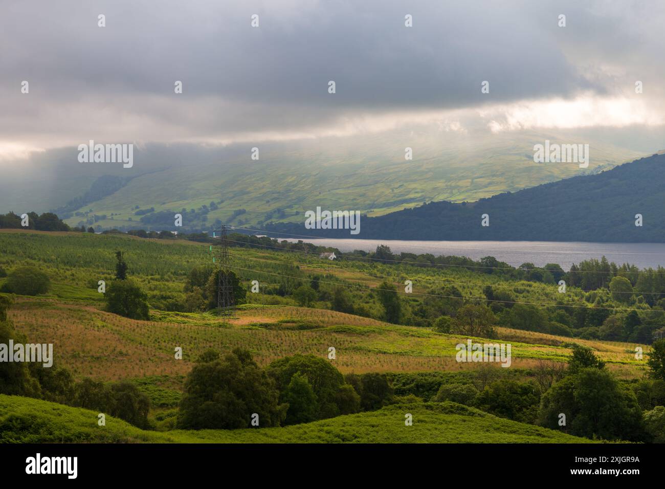 Views of Loch Tay and mountains in Perthshire Scotland Stock Photo - Alamy