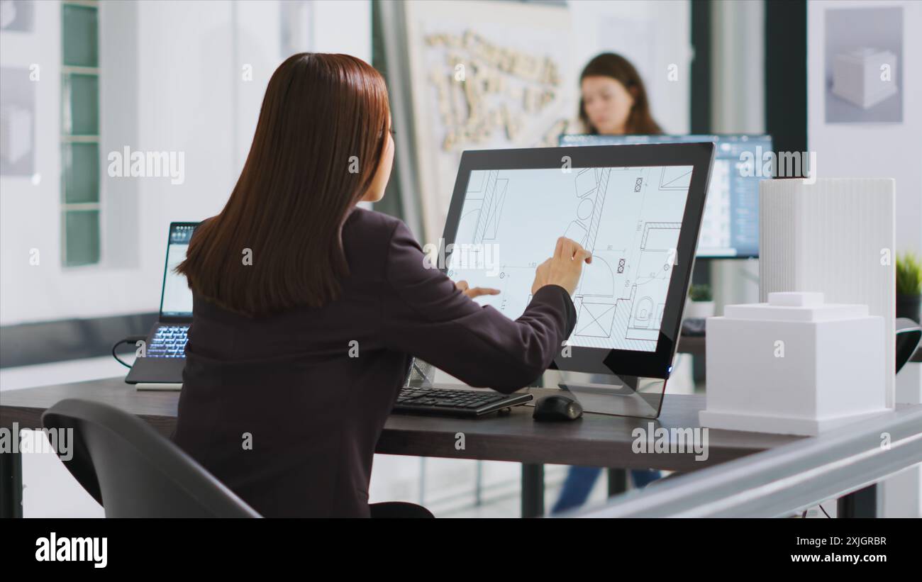 Designer produces plans for household renovation project using CAD ...