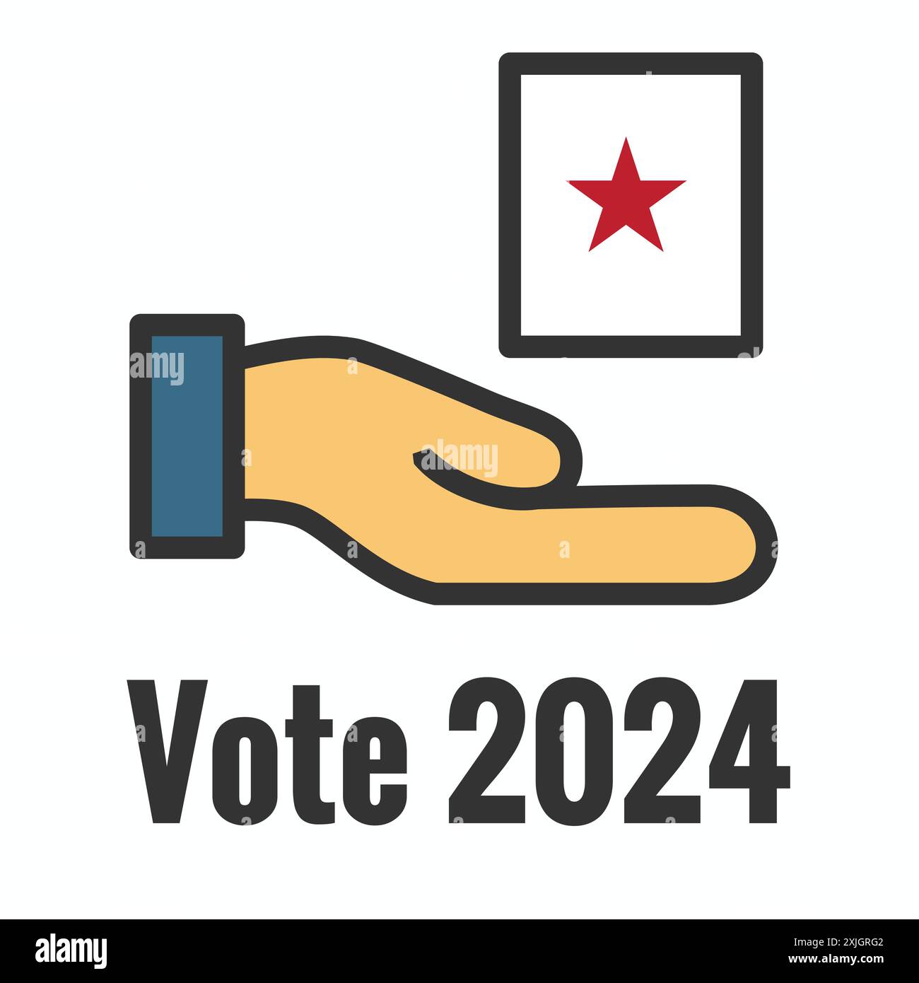 Voting 2024 Icon - Vote, Government, and Patriotic Symbolism and Colors ...