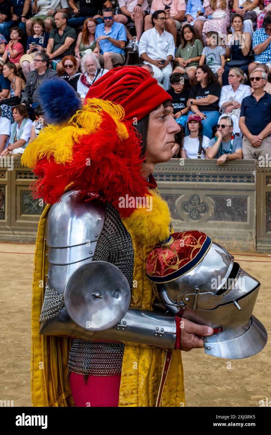 Sienese People In Medieval Costume Take Part In A Two Hour Historical ...