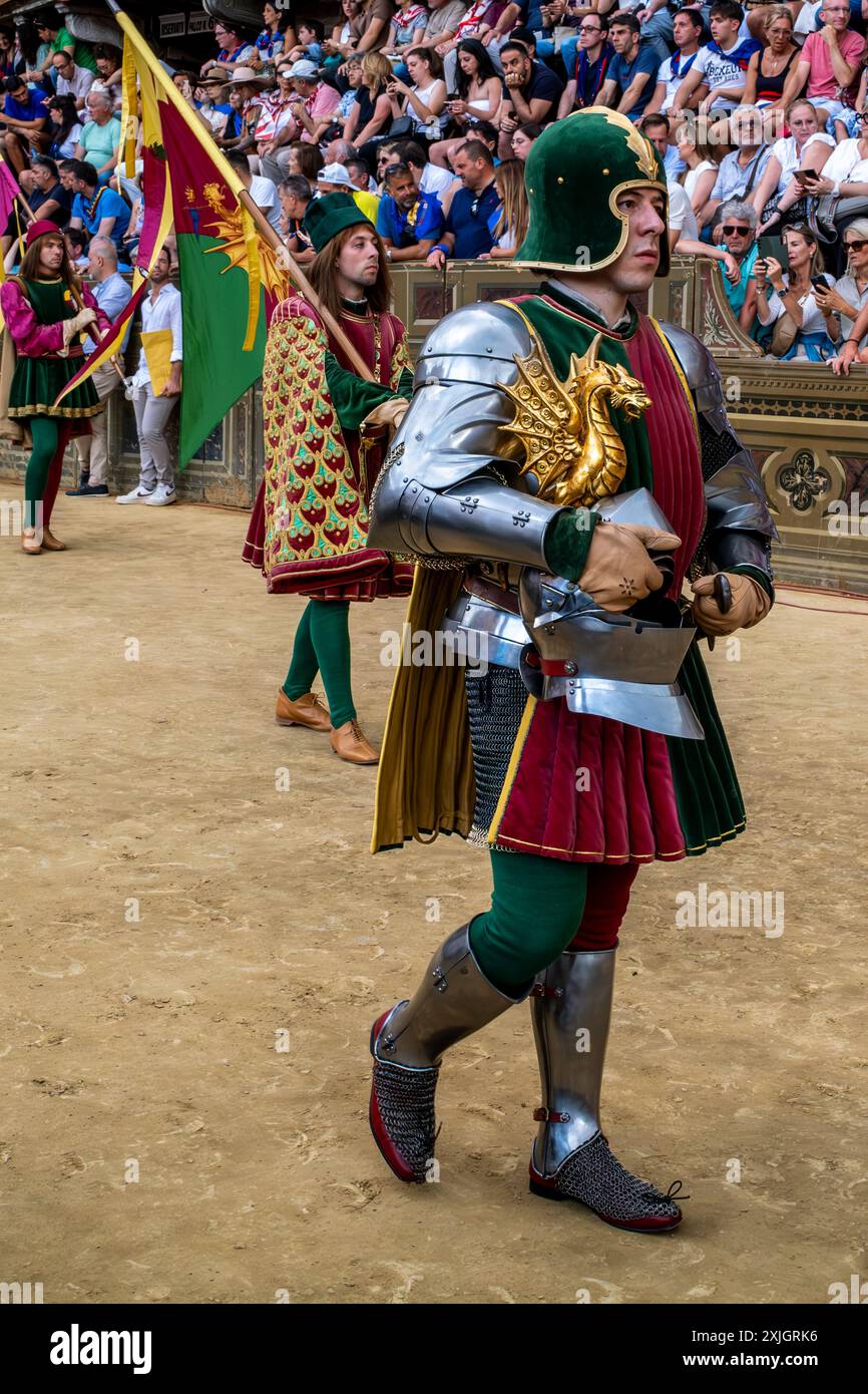 Sienese People In Medieval Costume Take Part In A Two Hour Historical ...