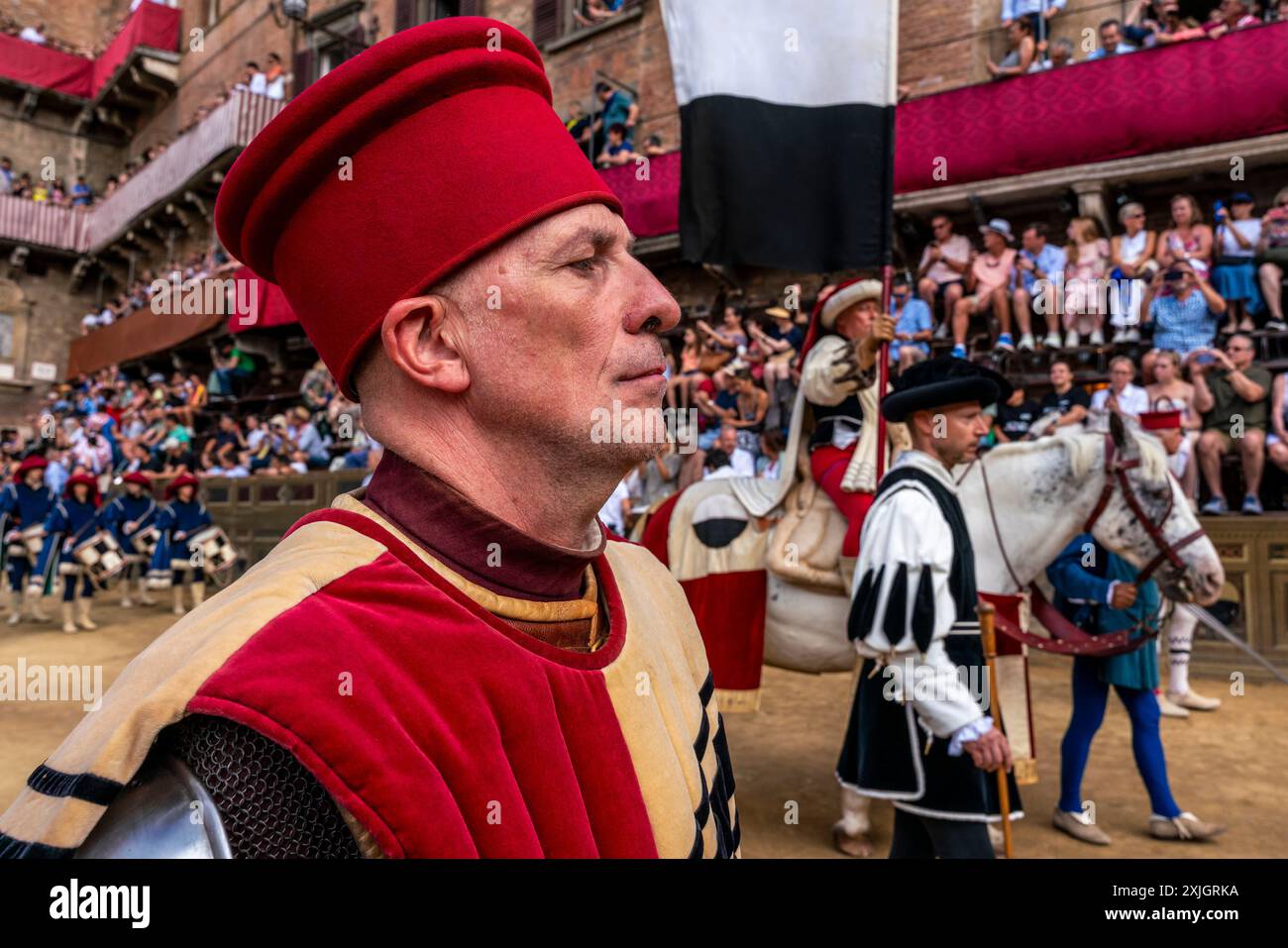 Sienese People In Medieval Costume Take Part In A Two Hour Historical ...