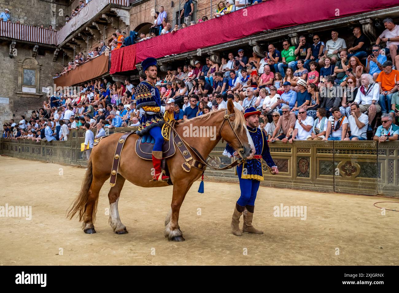 The Jockey From The Nicchio Contrada Dressed In Medieval Costume Takes ...