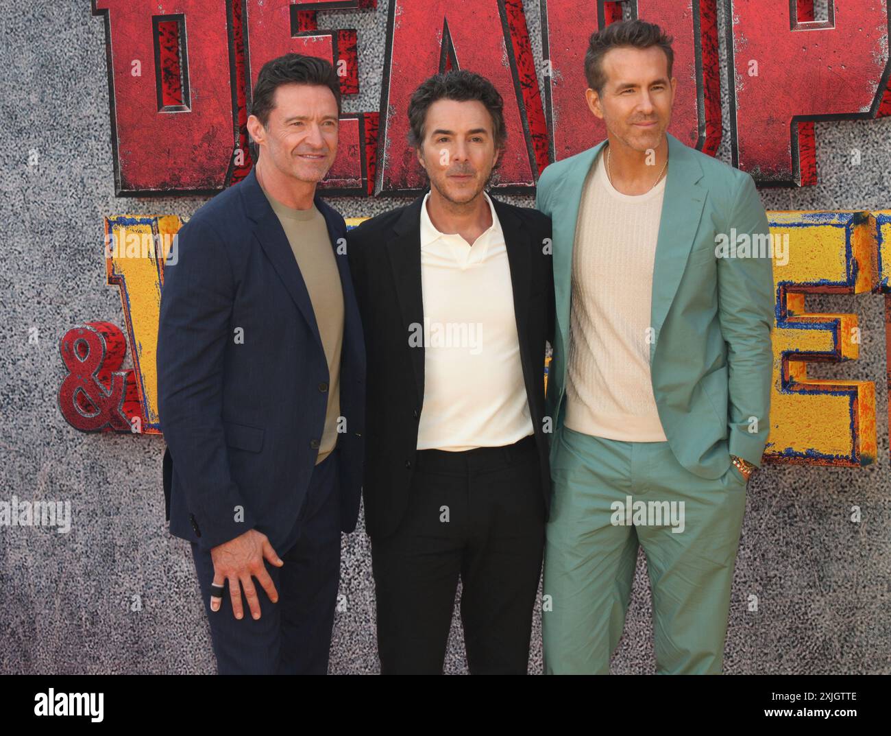 London, UK. Hugh Jackman, Emma Corrin, Ryan Reynolds, Shawn Levy and ...