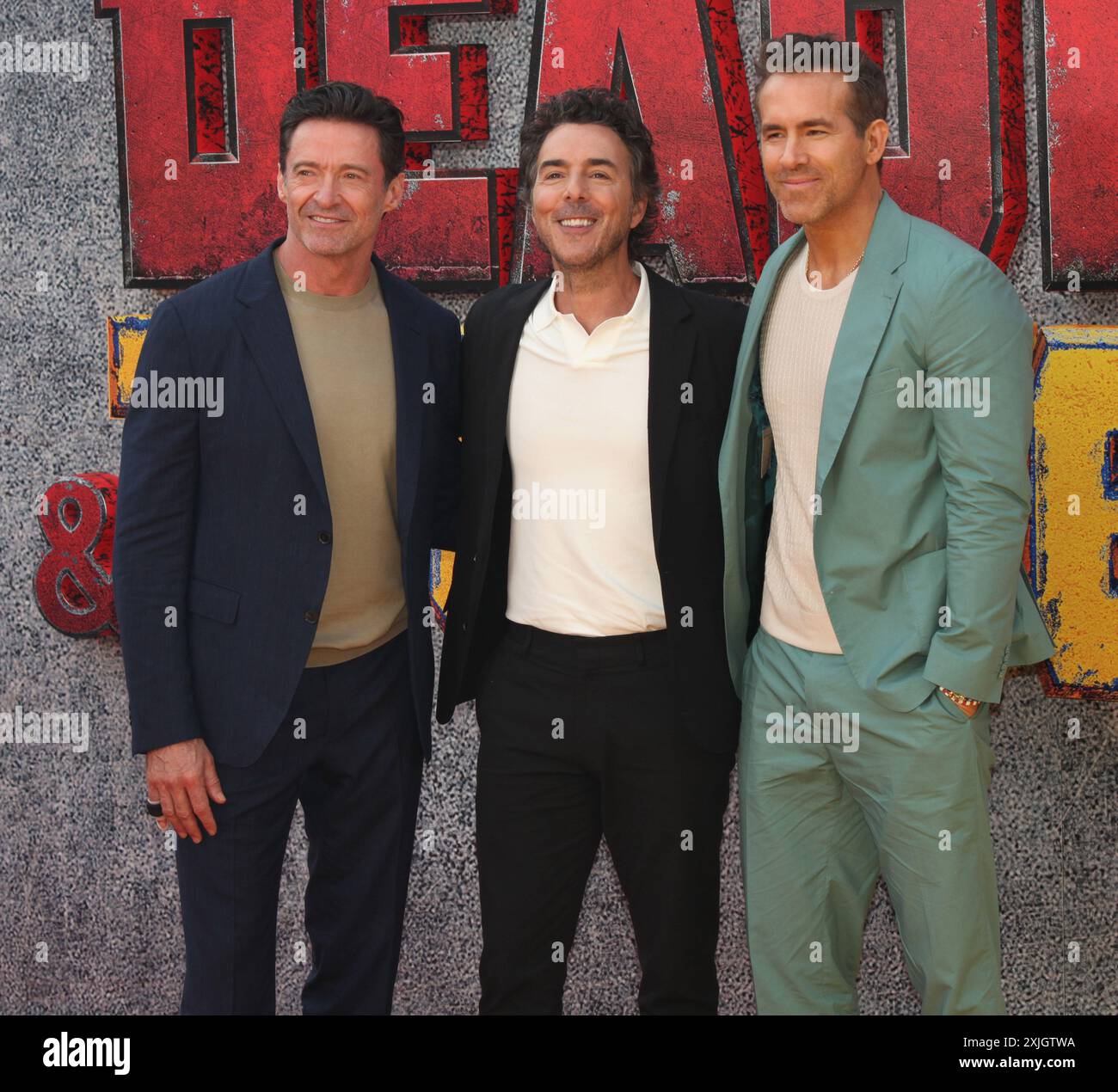 London, UK. Hugh Jackman, Emma Corrin, Ryan Reynolds, Shawn Levy and ...