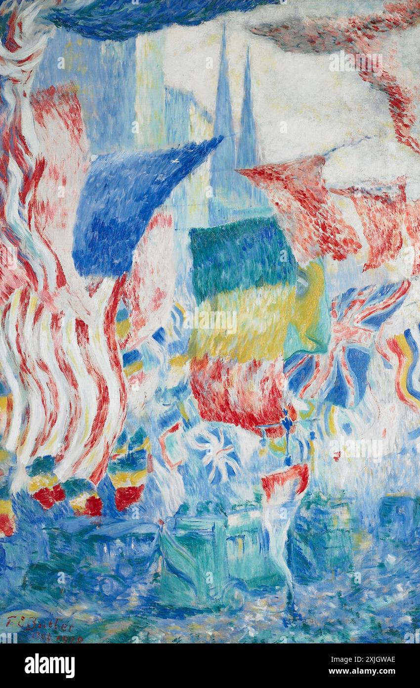 Flags - painting by Theodore Earl Butler Stock Photo - Alamy