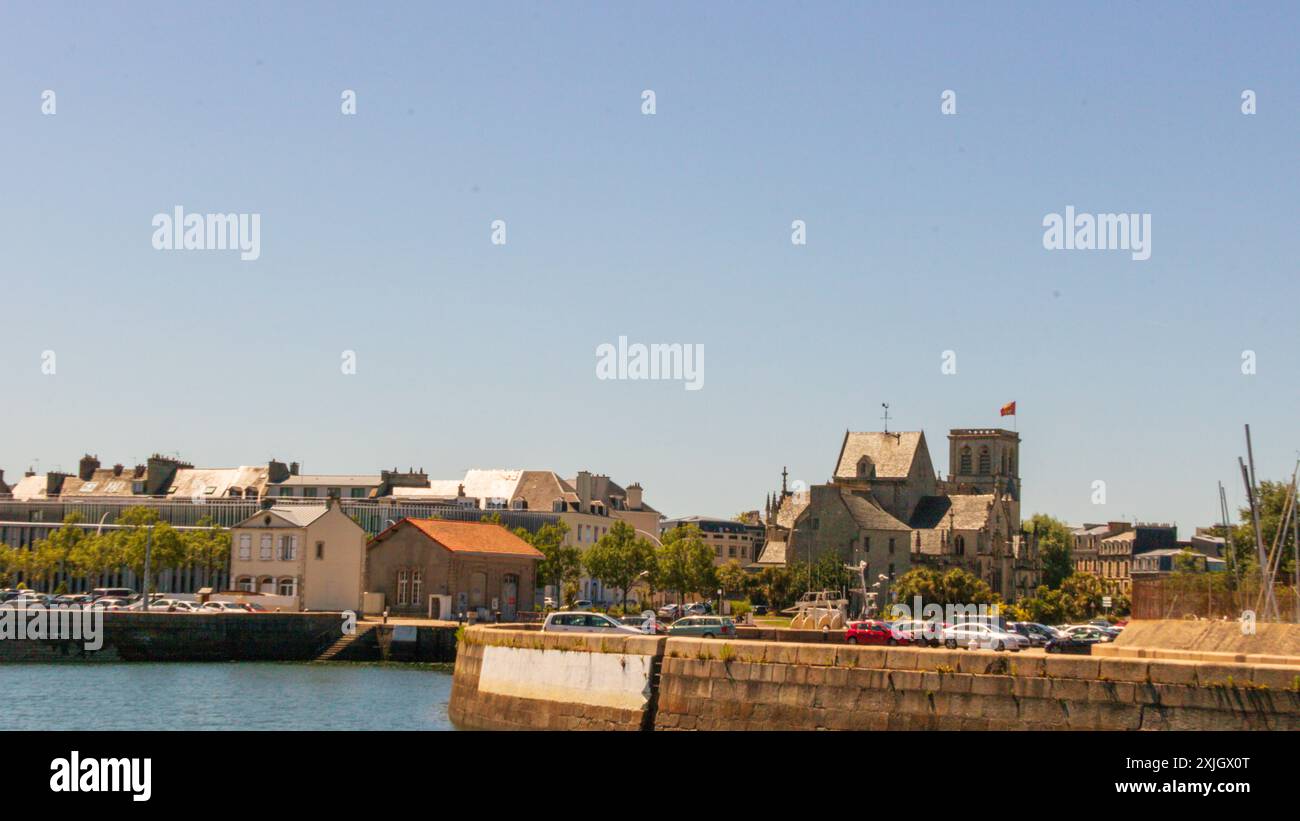 Cherbourg Harbor in Normandy, France. Peninsula of Cotentin Stock Photo ...