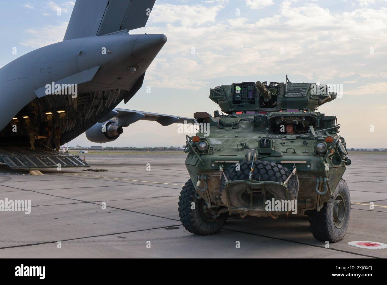 A U.S. Soldier drives a Stryker 30mm Infantry Carrier Vehicle - Dragoon ...