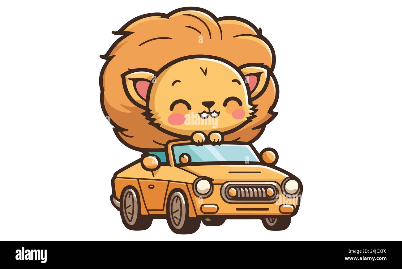 Stylish lion logo hi-res stock photography and images - Alamy