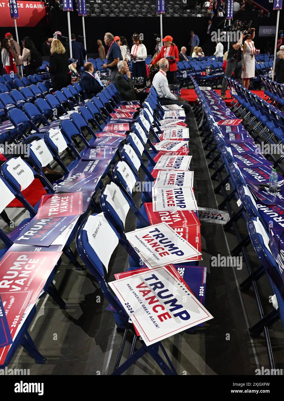 Milwaukee, United States. 18th July, 2024. Trump/Vance signs cover ...