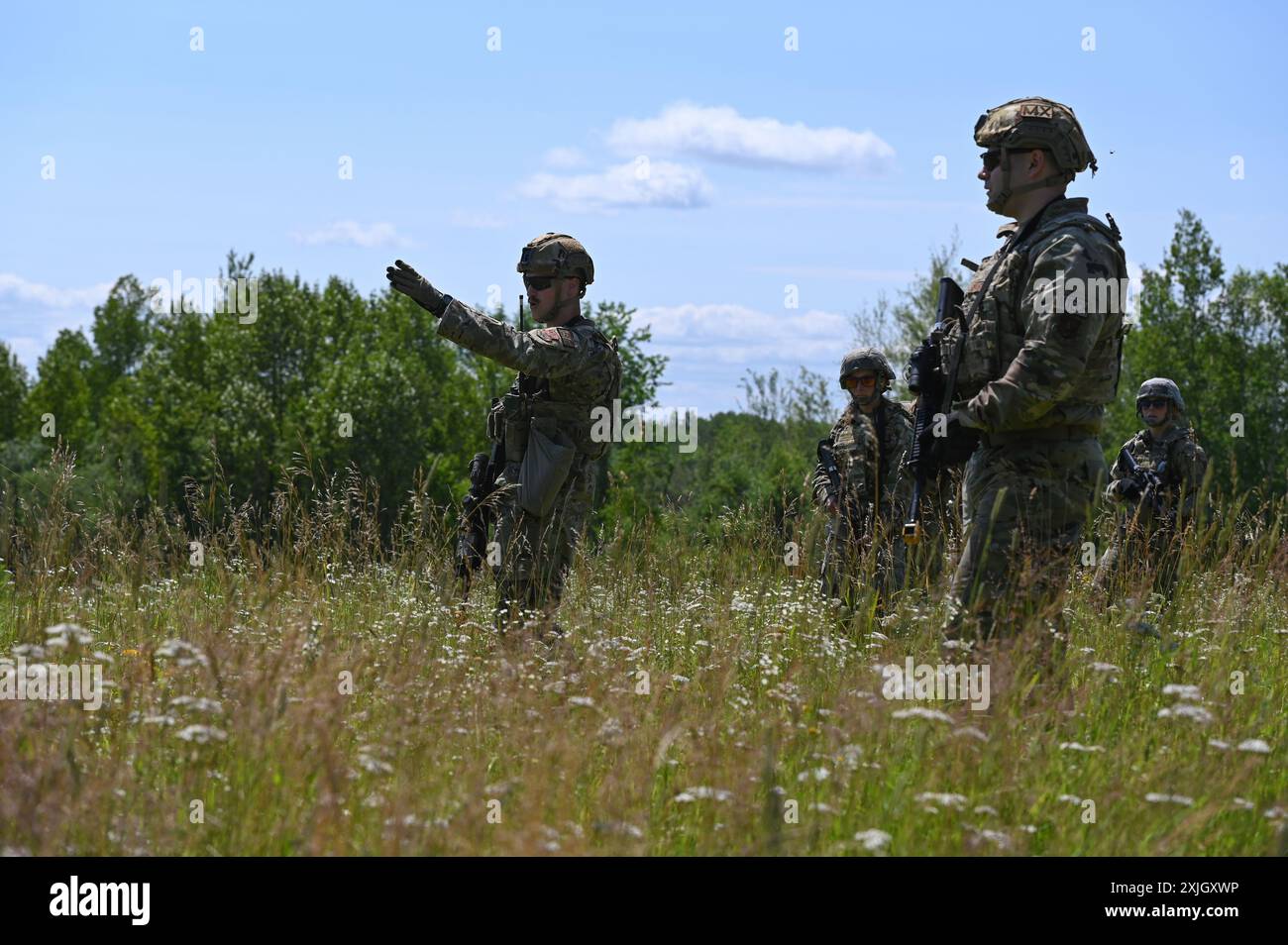 A U.S. Air Force Security Forces specialist from the 148th Fighter Wing ...