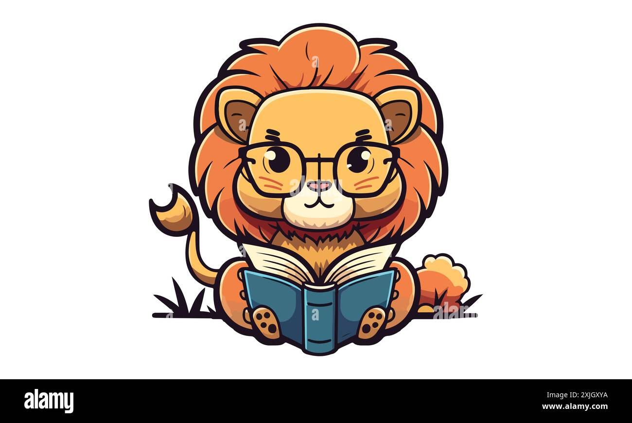 Lion reading hi-res stock photography and images - Alamy