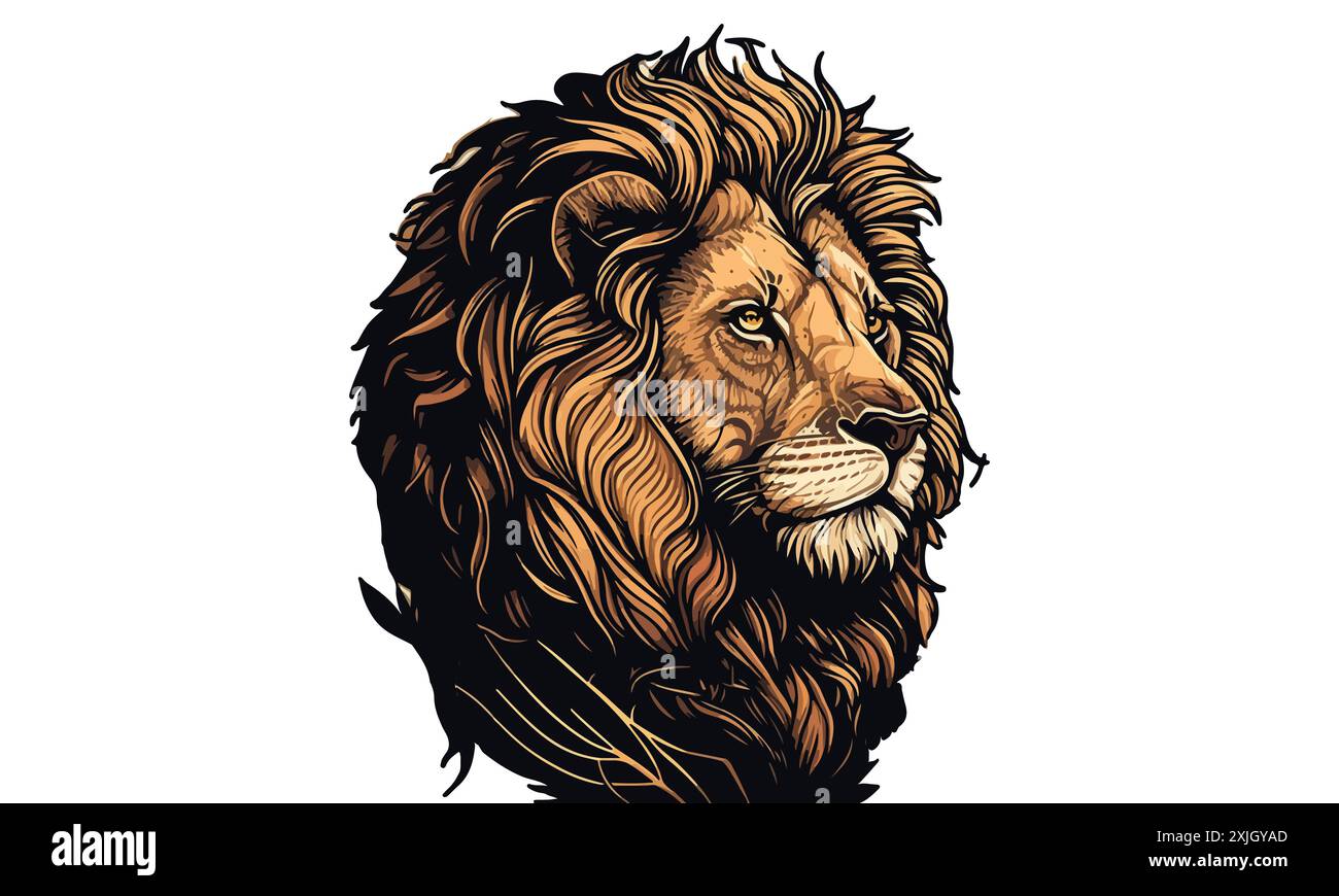 Lion Tattoo style vector illustration Stock Vector Image & Art - Alamy