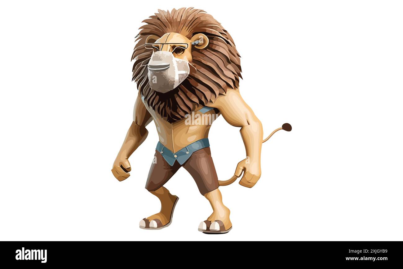 Lion Full Body Vector Illustration Stock Vector Image & Art - Alamy