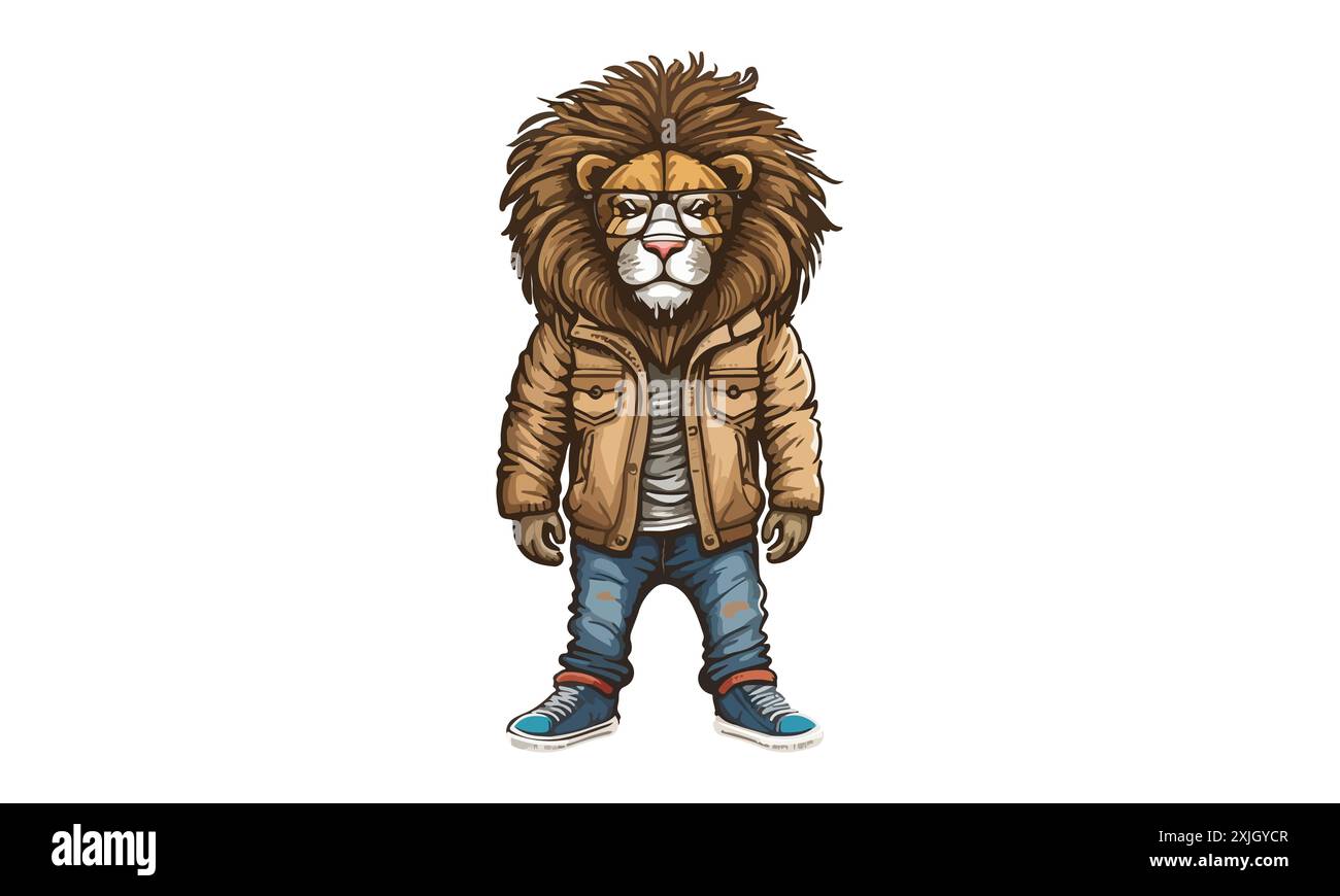 Lion Full Body Vector Illustration Stock Vector Image & Art - Alamy