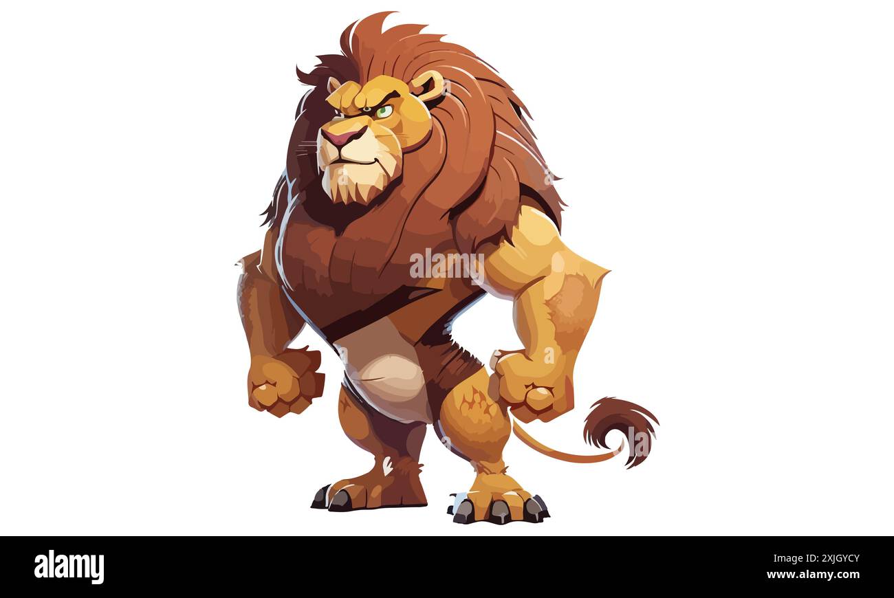 Lion Full Body Vector Illustration Stock Vector Image & Art - Alamy
