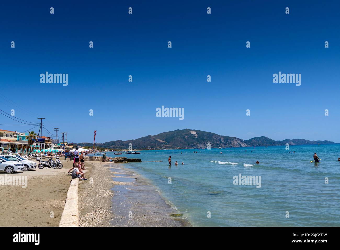 Laganas, Greece - June 8 2024: Seaside view of Laganas beach in ...