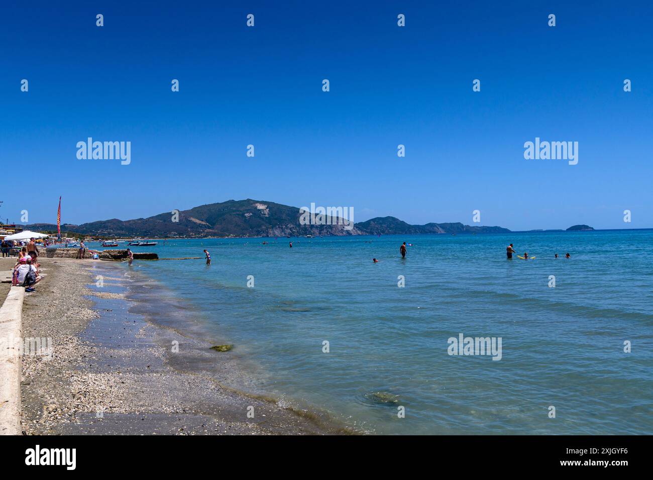 Laganas, Greece - June 8 2024: Seaside view of Laganas beach in ...