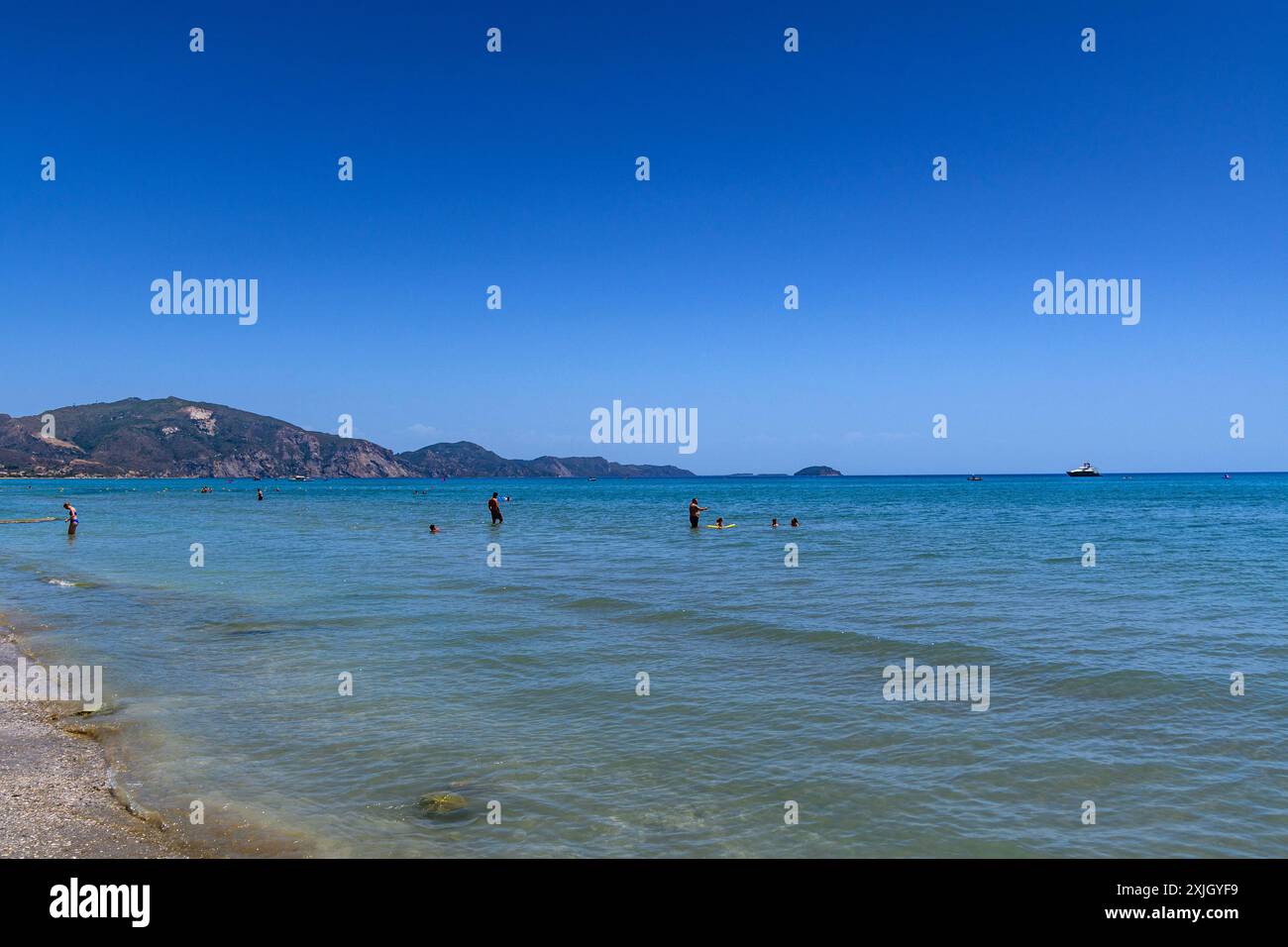 Laganas, Greece - June 8 2024: Seaside view of Laganas beach in ...