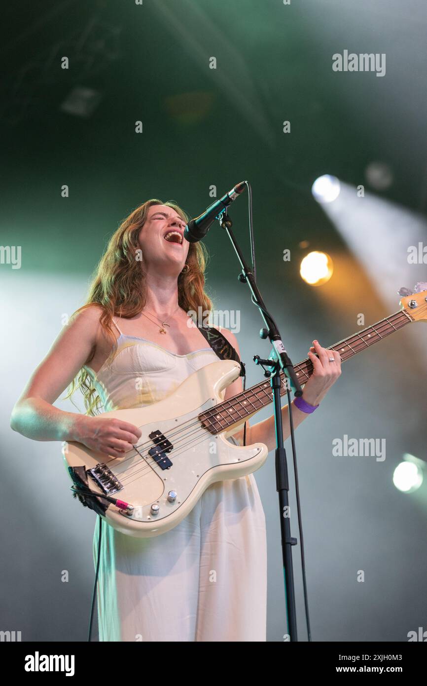 London, UK. Thursday July 18th. The Big Moon bassist Celia Archer ...