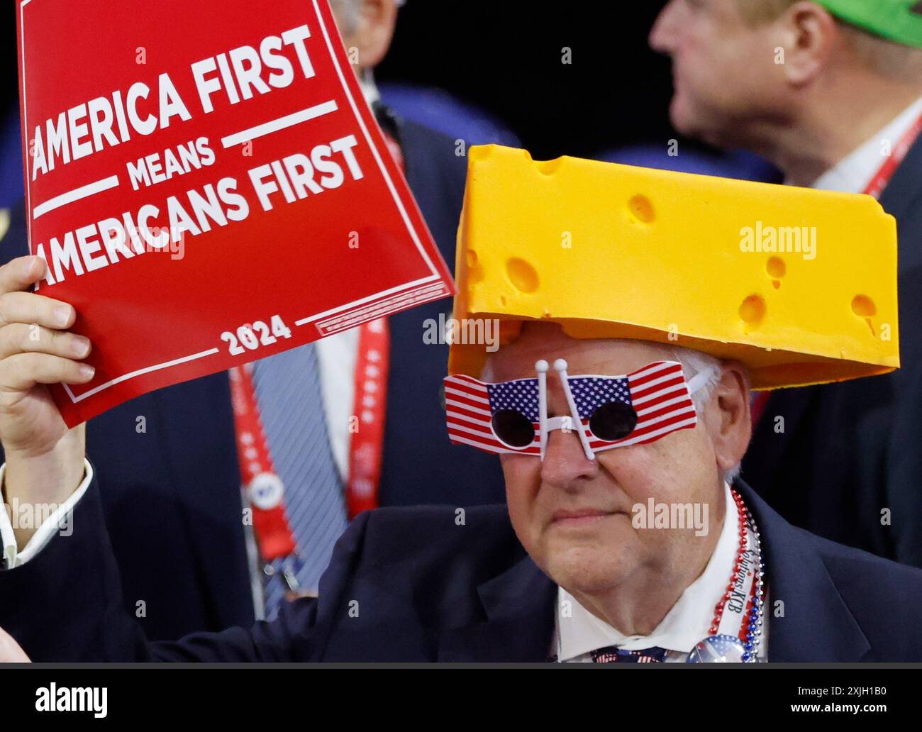 Milwaukee, United States. 18th July, 2024. A delegate from Wisconsin ...