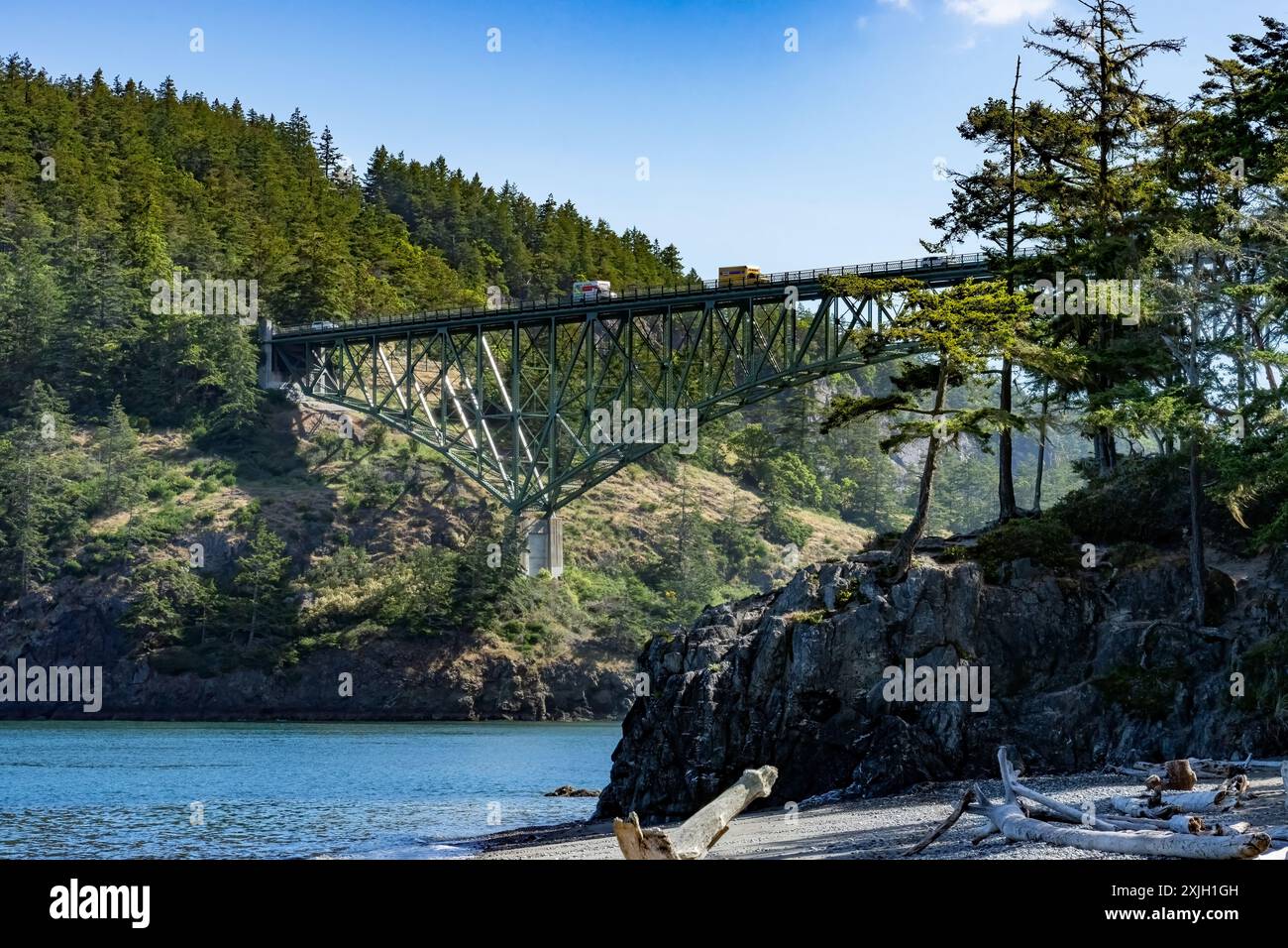 Deception Pass State Park, Washington, USA. North Beach and Deception ...