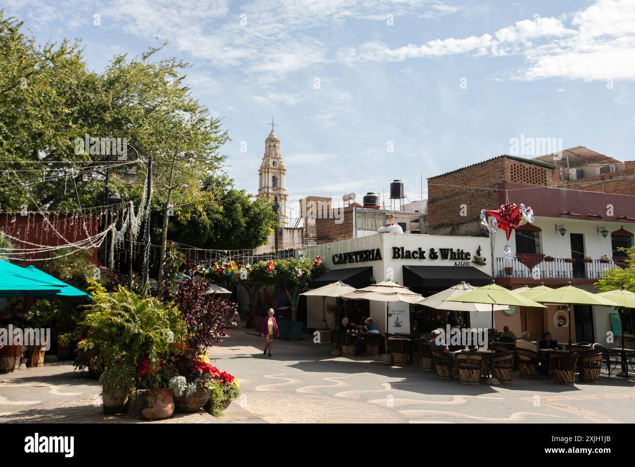 Ajijic, Jalisco, Mexico - December 22, 2023: Afternoon sunlight light ...