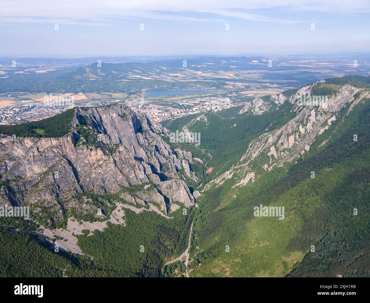 Amazing Aerial Summer Landscape of Vratsata pass at Balkan Mountains ...