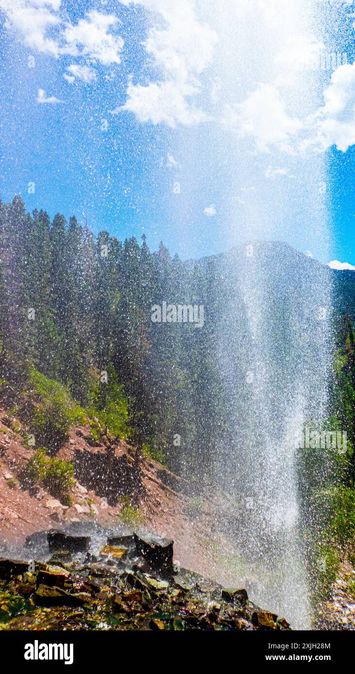Families enjoying Cascade Falls Park in Ouray, Colorado Stock Photo - Alamy