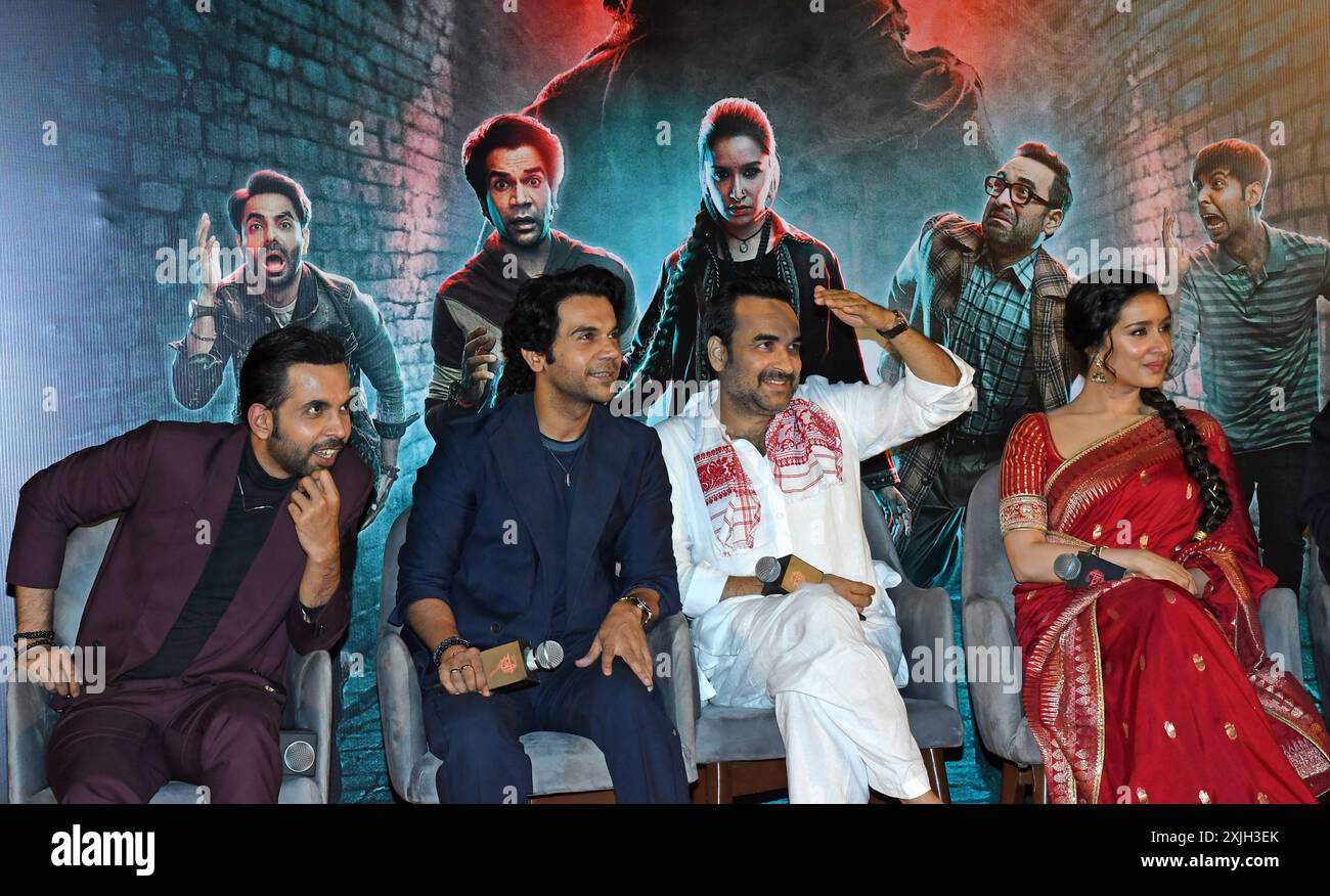 Mumbai, India. 18th July, 2024. L-R Bollywood actors Abhishek Banerjee ...