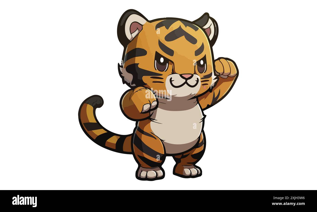 Angry Tiger Vector Illustration Stock Vector Image & Art - Alamy