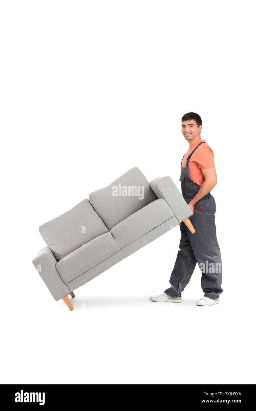 Man carrying loader goods Cut Out Stock Images & Pictures - Alamy