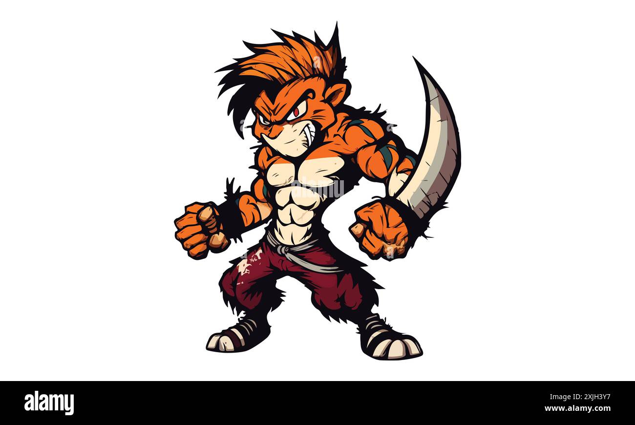 Angry Tiger Vector Illustration Stock Vector Image & Art - Alamy