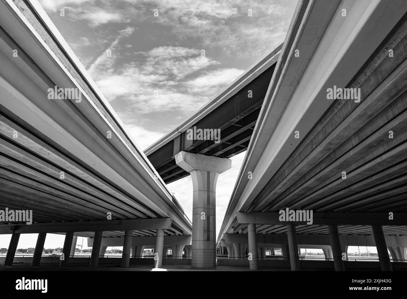 Interchange bridge Black and White Stock Photos & Images - Alamy