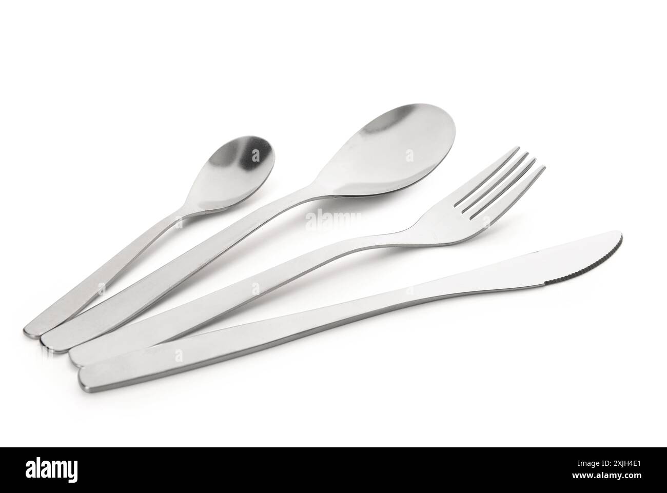 Beautiful cutlery on white background Stock Photo - Alamy